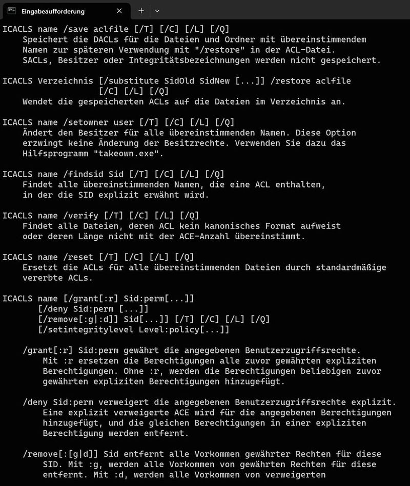 ICACLS – Rechte in Windows skripten und mit Befehlszeile anpassen