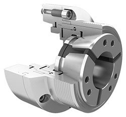 Kompaktes Spannfutter zur Werkstückspannung in Dreh-Fräszentren