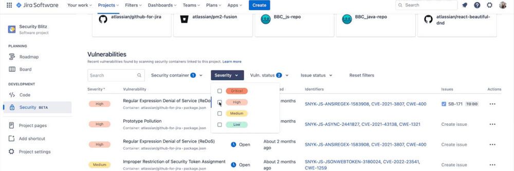 Neuer Security Tab in Jira Software Cloud