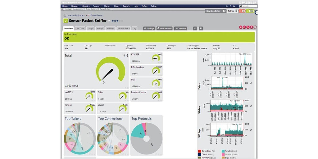SNMP-Trap- und Syslog-Receiver-Sensoren für PRTG