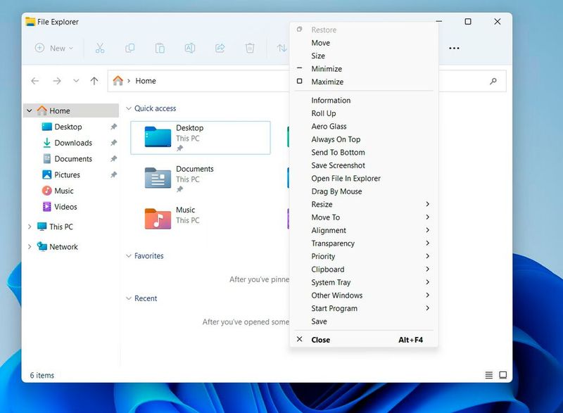 SmartSystemMenu – Windows-Explorer mit zusätzlichen Funktionen erweitern || Bild 1 / 2