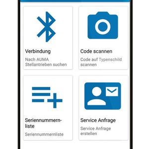 Stellantriebe mit dem Smartphone konfigurieren