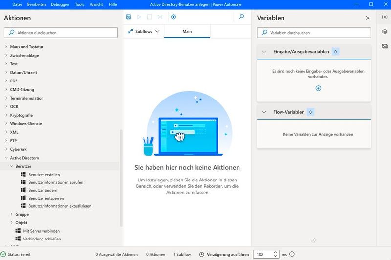 AD-Management mit Power Automate for Desktop || Bild 2 / 6