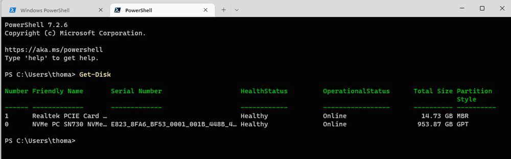 Laufwerke mit der PowerShell initialisieren, partionieren und formatieren – Teil 1 || Bild 1 / 3
