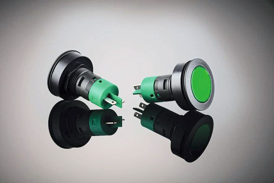 Kompakte Drucktaster im einteiligen Gehäuse