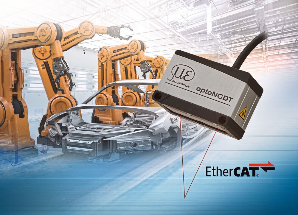 Laser-Sensor mit integrierter EtherCAT-Schnittstelle