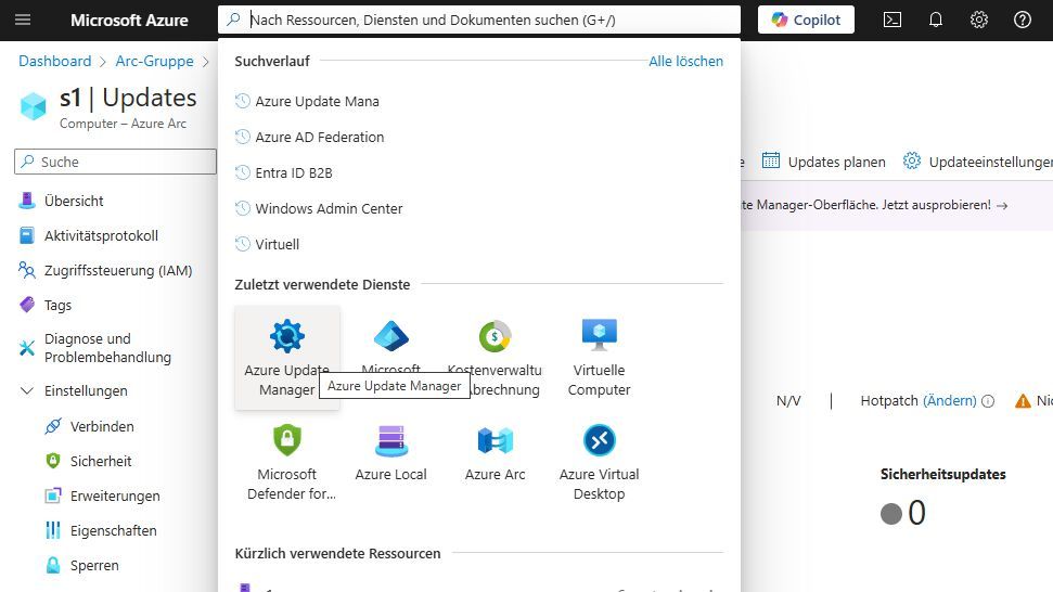 On-Premises-Server über Azure-Cloud mit Updates versorgen