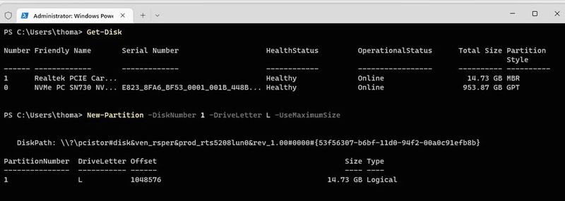 Laufwerke mit der PowerShell initialisieren, partionieren und formatieren – Teil 1 || Bild 2 / 3