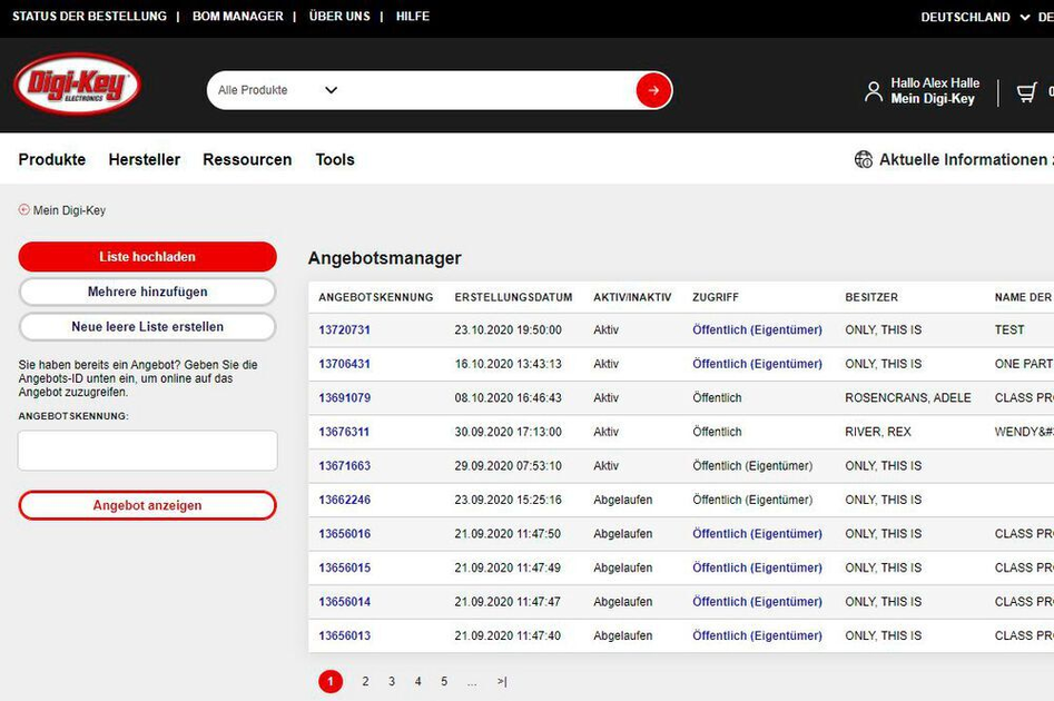 Rascher bestellen mit Digi-Keys Angebotsmanager