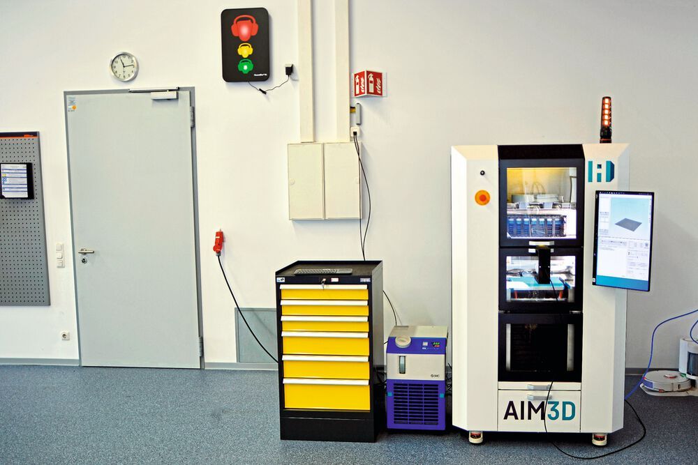 Multi-material 3D printer integrated as CAM processing machine