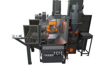 De-flashing of injection moulded components in single piece continuous ...