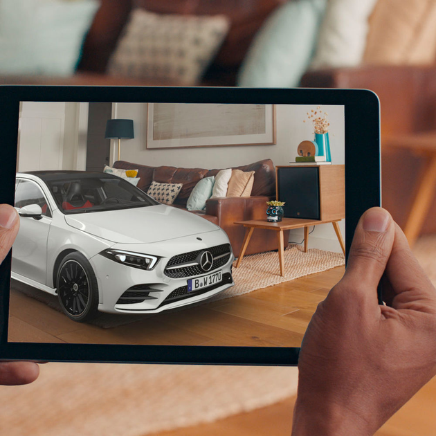 Augmented Reality: Der Mercedes erscheint im Wohnzimmer