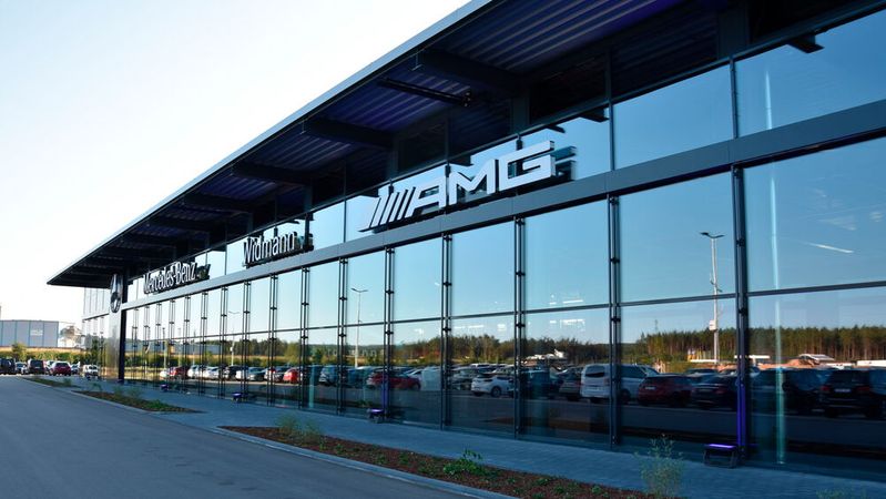 Neues Mercedes-Autohaus Widmann in Ebermannsdorf gemäß MAR2020-Architektur