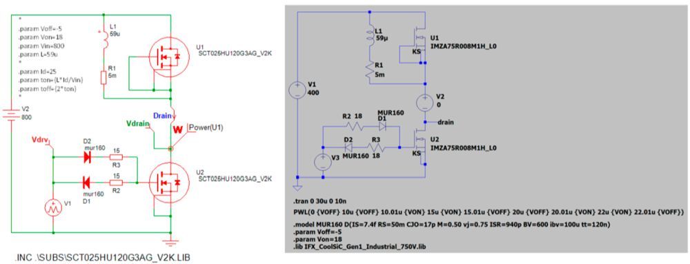Double-Pulse test helps validating SiC SPICE models