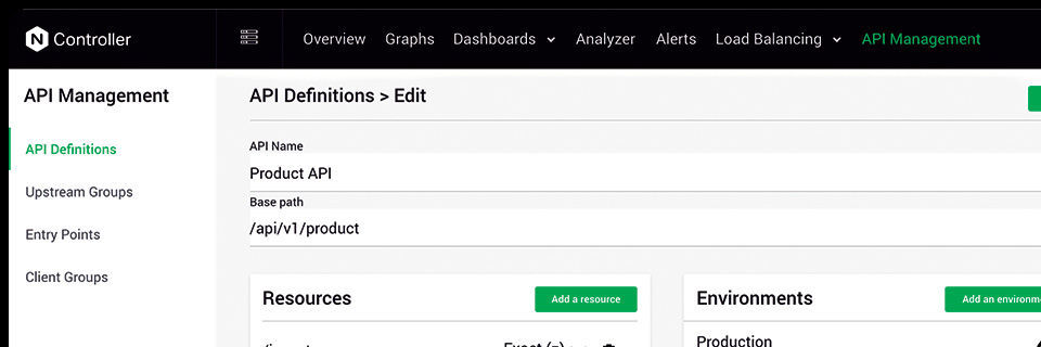 API-Management-Modul für den Nginx Controller