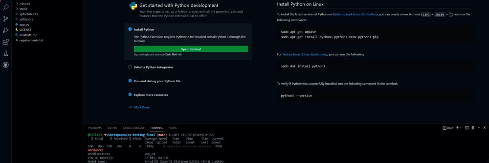 Rundgang in GitHub Codespaces