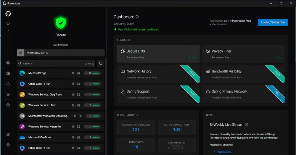 Portmaster - eine Open Source-Firewall für Windows und Linux