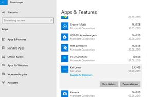 Kali Linux direkt in Windows 10 einbinden || Bild 6 / 11