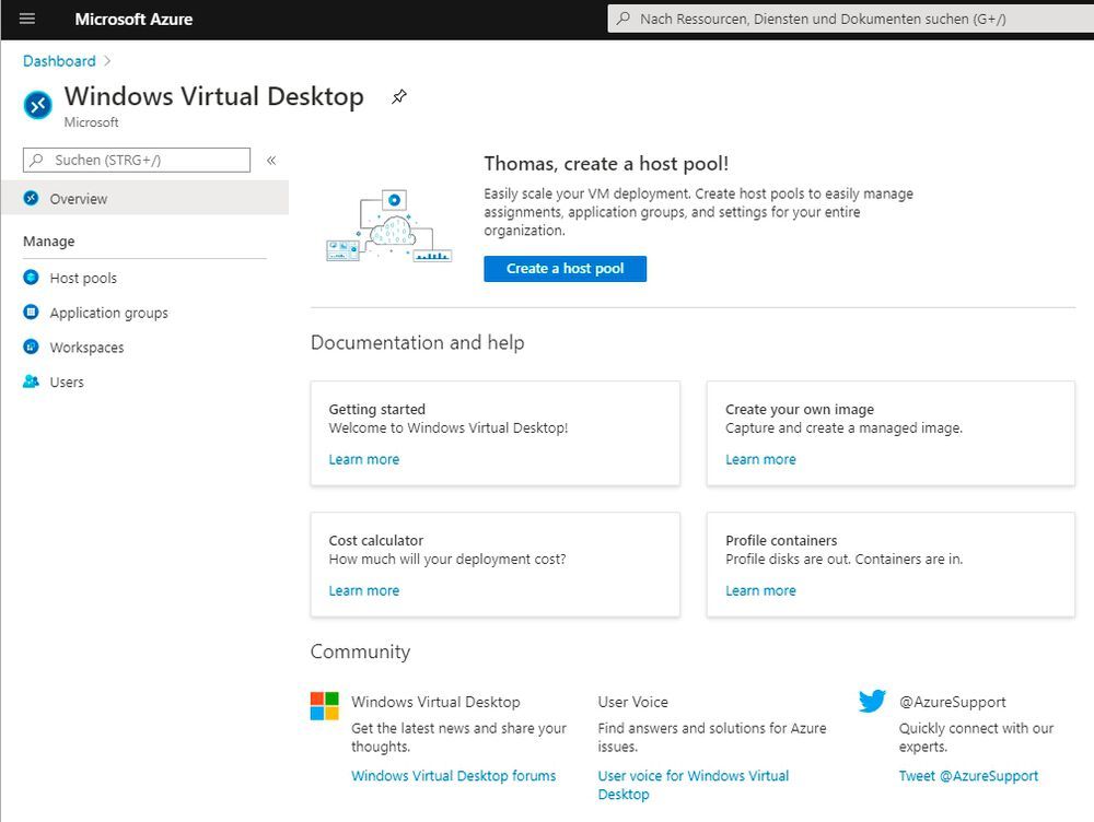 So stellen Sie Windows-Desktops in Microsoft Azure zur Verfügung ...