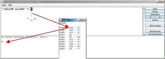 Befunge – Code in 2D