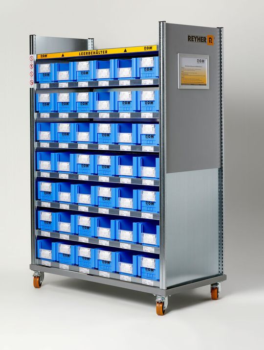 Mobiles Kanban-Regal unterstützt Lean-Production-Trend