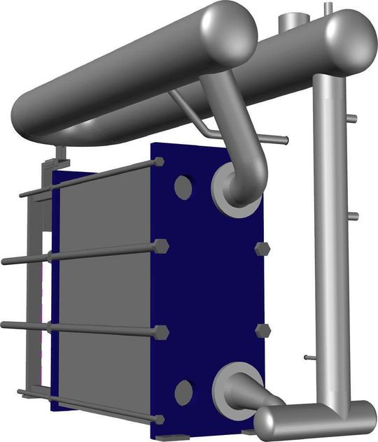 Überfluteter Plattenverdampfer spart Platz ein