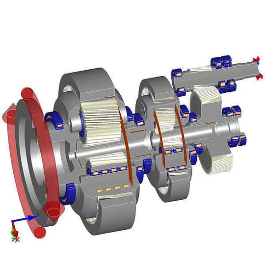 System zur Lagerung von Planetenrädern in Getrieben für Windenergieanlagen