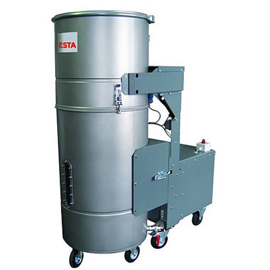 Mobiler Nassabscheider zur Absaugung brennbarer und explosiver Stäube