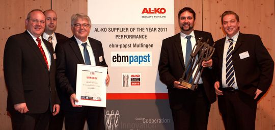 ebm-papst gewinnt AL-KO Supplier of the Year Award