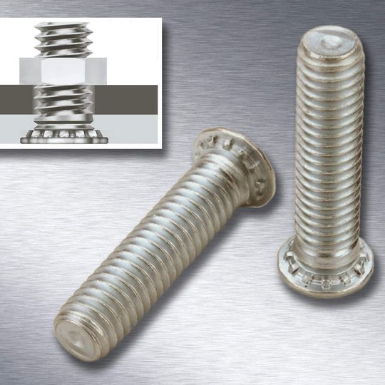 Einpressbolzen für Baugruppen aus dünnem rostfreiem Stahl