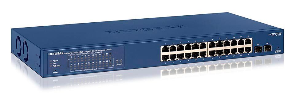 Gigabit-Switch mit 24 PoE+-Ports