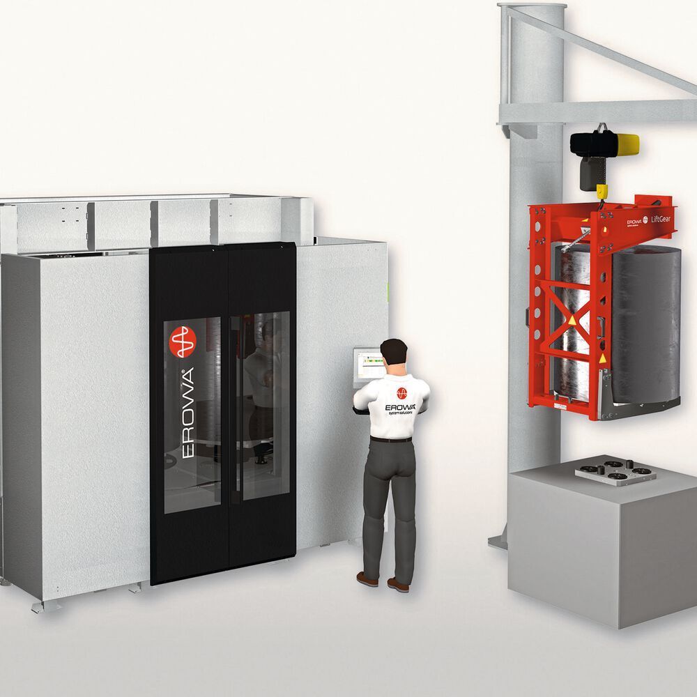 Kompaktes Beladegerät für grosse Werkstücke