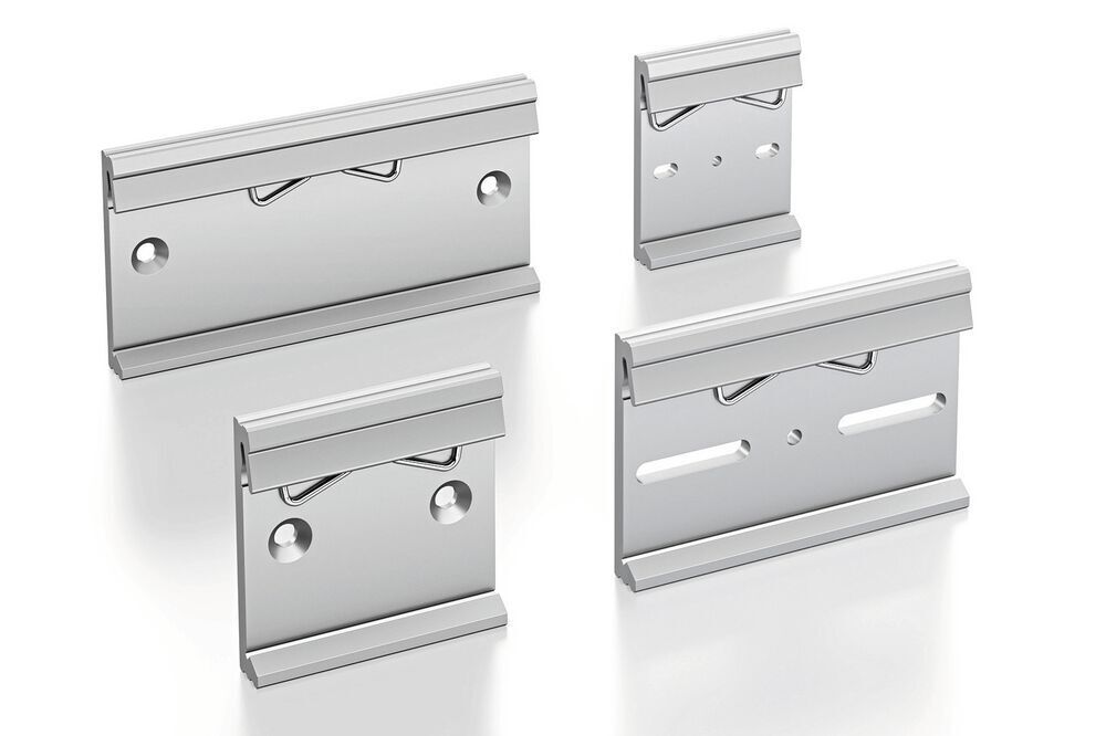 Hutschiene mit integrierter Drahtformfeder