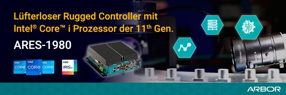 Der ARBOR ARES-1980 Embedded Computer mit 11. Gen. Intel CPU