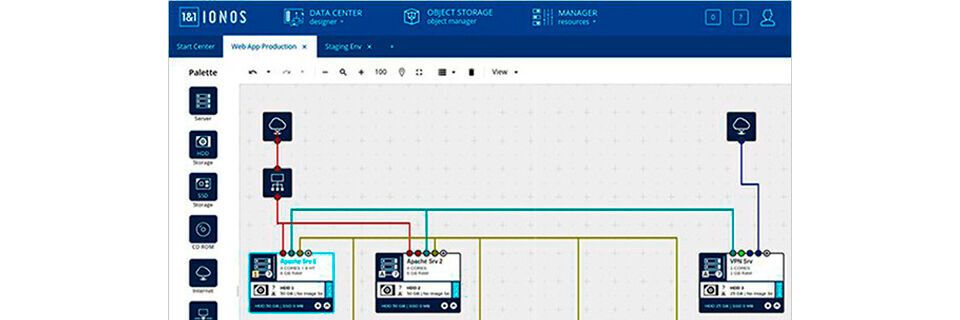 Ionos Data Center Designer hilft beim Aufbau virtueller Rechenzentren