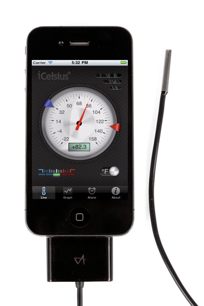 Temperaturfühler mit App für iPhone, iPad und iPod touch