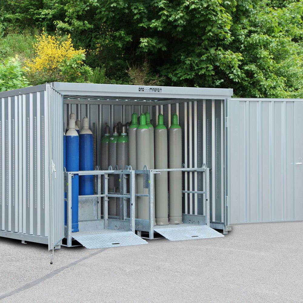 Gasflaschen geschützt lagern