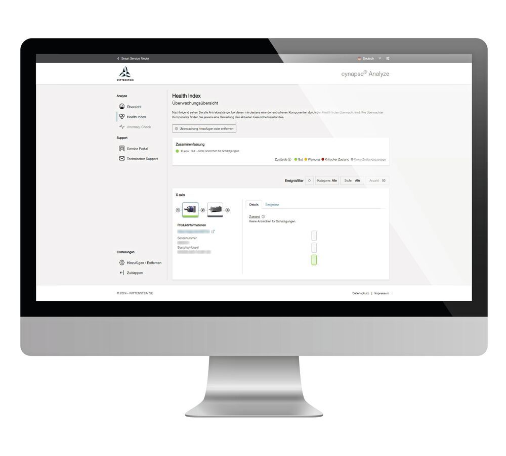 Health Index überwacht Zustand smarter Getriebe