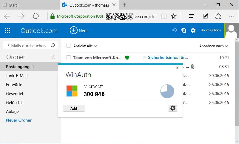 WinAuth im Internet und mit Windows 10 nutzen || Bild 8 / 10
