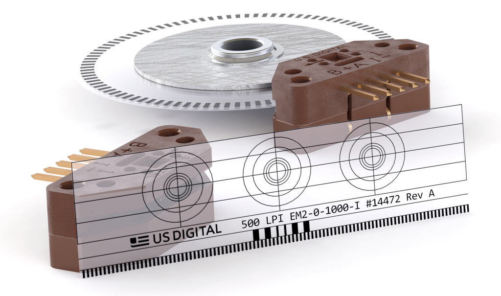 Codeur optique modulaire jusqu'à 10'000 impulsions par tour