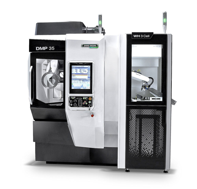 Flexible machining with a compact footprint